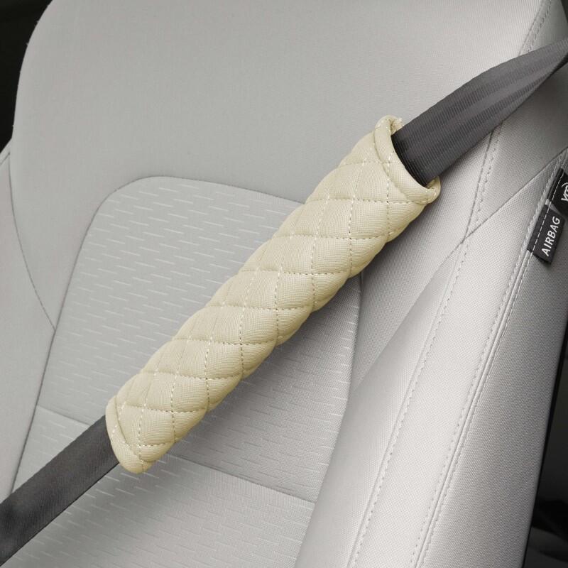 Set 2 huse centura siguranta, culoare bej cu cusaturi bej, CSP2100 ...